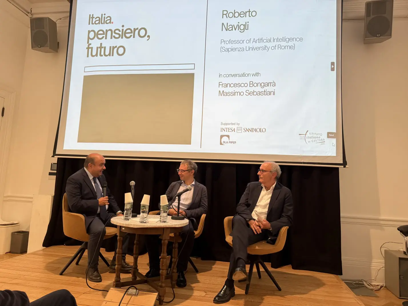 At the Italian Cultural Institute in London meeting with professor ...